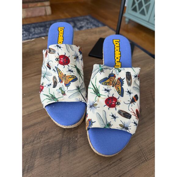 Loudmouth | Shoes | Loudmouth Marlene Bug Insect Wedge Sandals | Poshmark